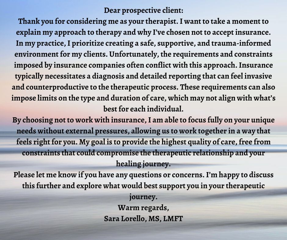 Sara Lorello, LMFT – Embodied Directions